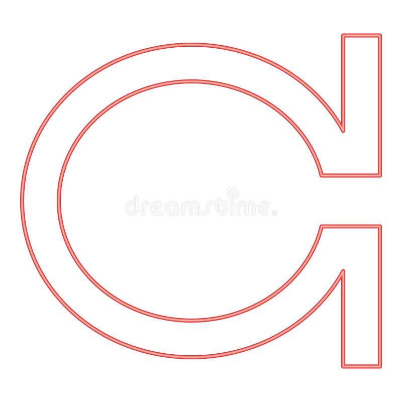 Neon Fish Symbol Red Color Vector Illustration Image Flat Style Stock ...