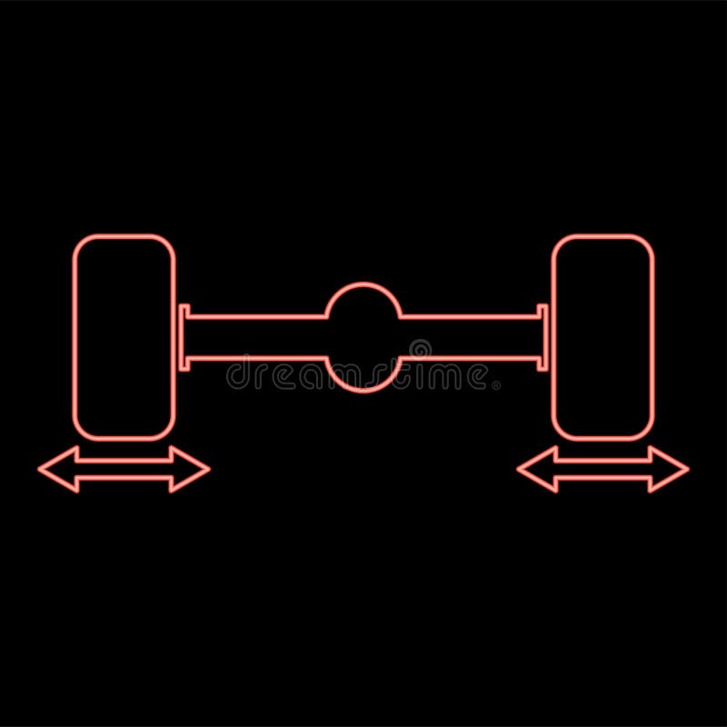 Neon Fix Car Wheels Computer Wheel Balancer Icon Red Color Vector ... Neon Fix Car Wheels Computer Wheel Balancer Icon Red Color Vector ...