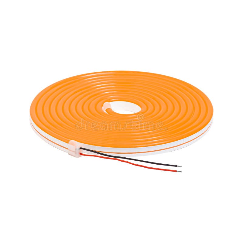 Neon Flex Led Strip Light in Roll Isolated on White Background Stock ...