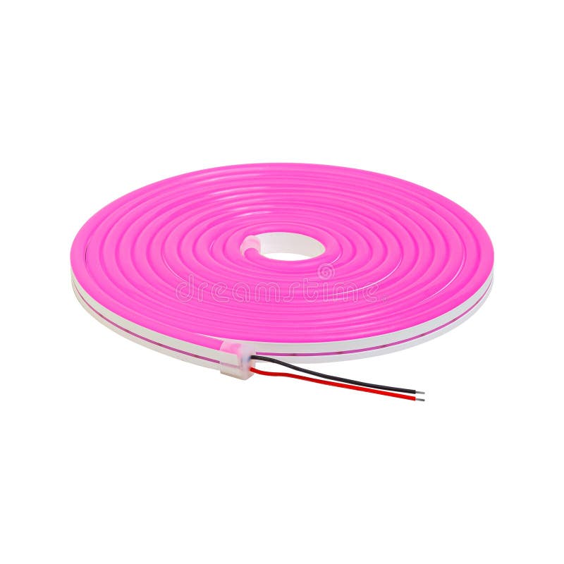 Neon Flex Led Strip Light in Roll Isolated on White Background Stock ...