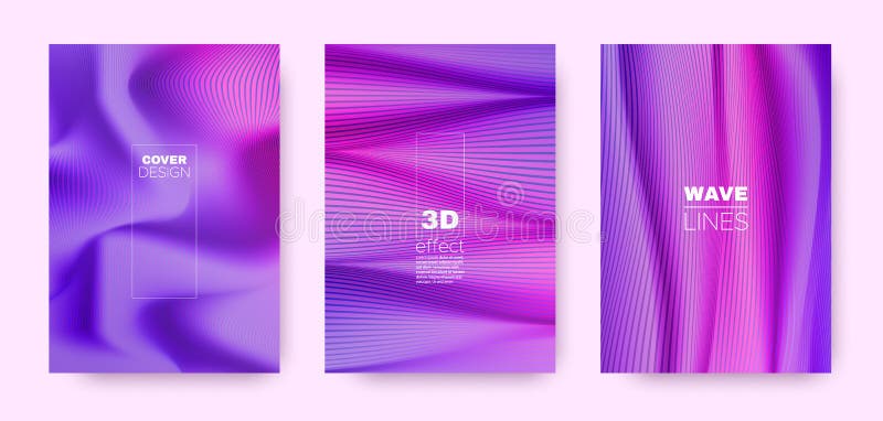 Neon Flow Cover. Purple Abstract Shapes Stock Vector - Illustration of ...