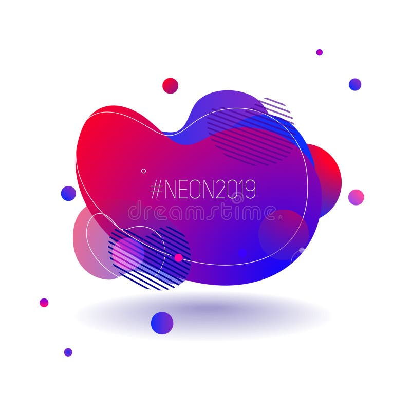 Neon Fluid Color Gradient Background. Blue and Red Prism Palette Stock ...