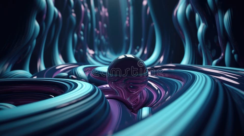 Neon Flux: a Symphony of Light and Shadow Stock Illustration ...