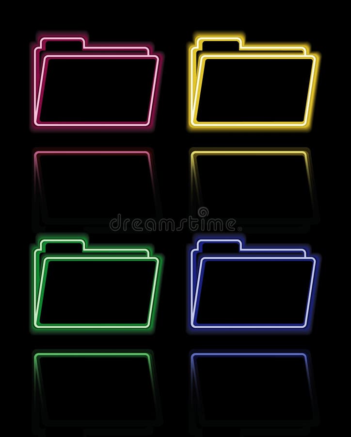 Neon Folders Stock Illustrations – 271 Neon Folders Stock Illustrations ...
