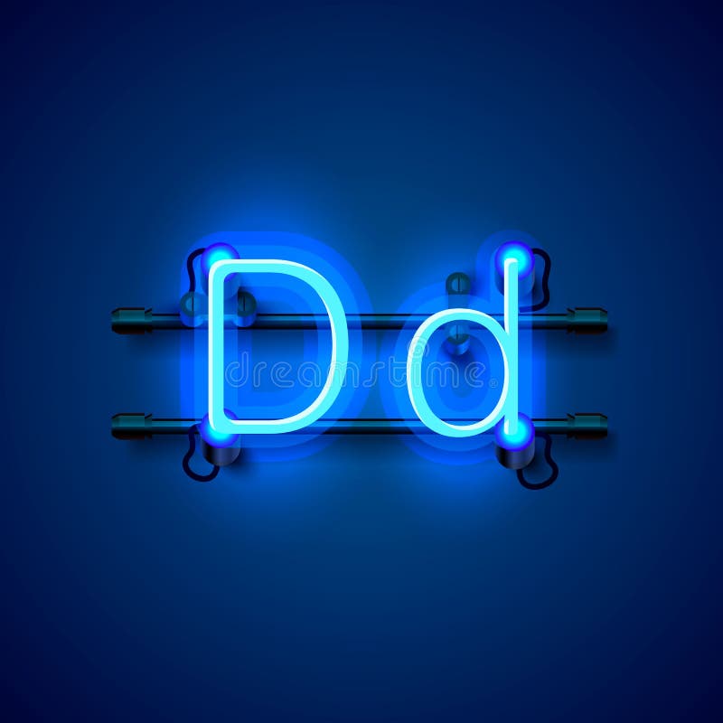 Neon D Letter Stock Illustrations – 582 Neon D Letter Stock ...