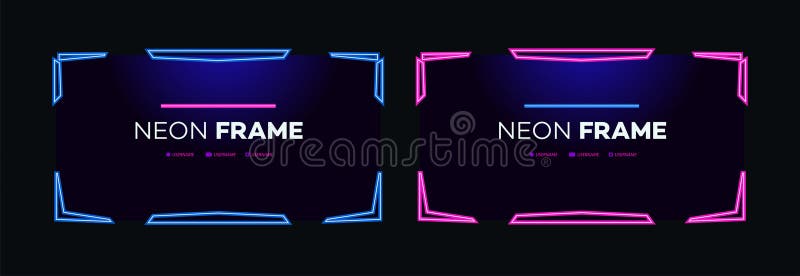 Neon Frame Design Template Modern Theme Stock Vector - Illustration of ...