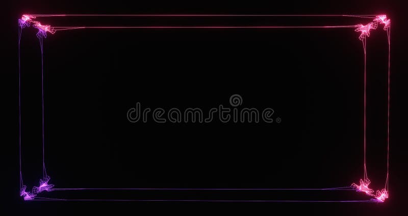 Neon Frame with Digital Web Background Stock Illustration ...
