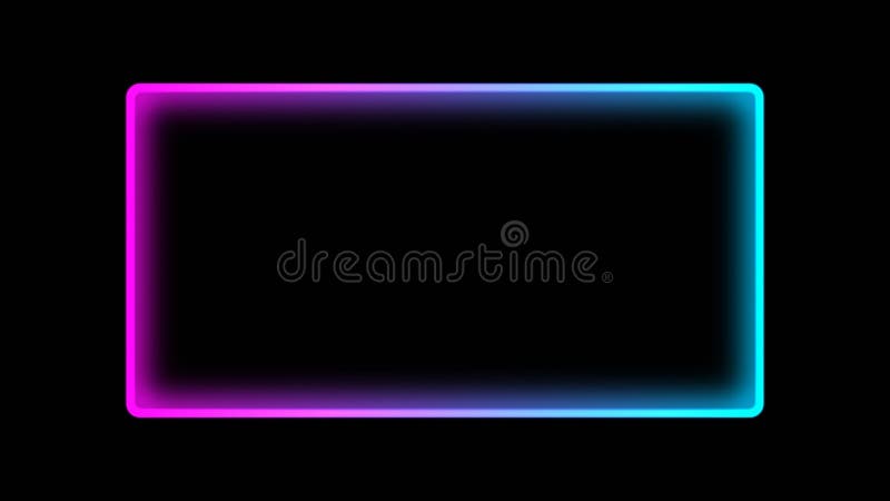 Neon Frame Geometric Background Pink Light Black Stock Photo - Image of ...