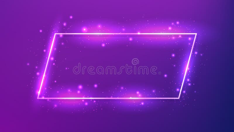 Neon Frame with Shining Effects and Sparkles Stock Vector ...