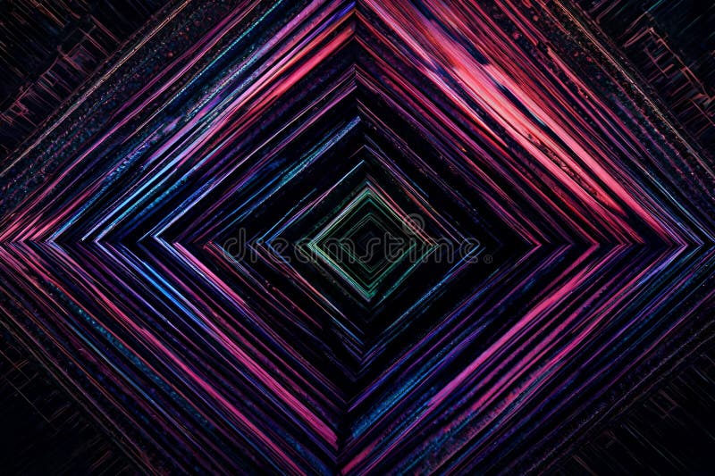 Neon Fusion: Mesmerizing Abstract Light Patterns Stock Illustration ...