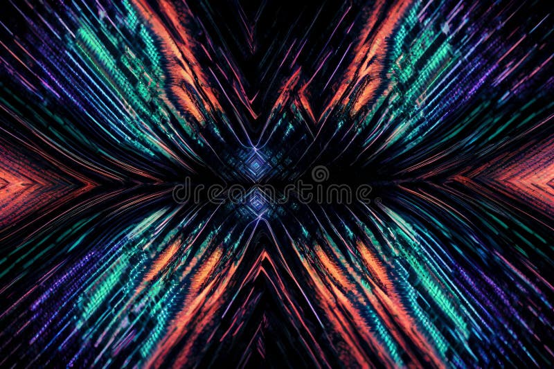 Neon Fusion: Mesmerizing Abstract Light Patterns Stock Illustration ...