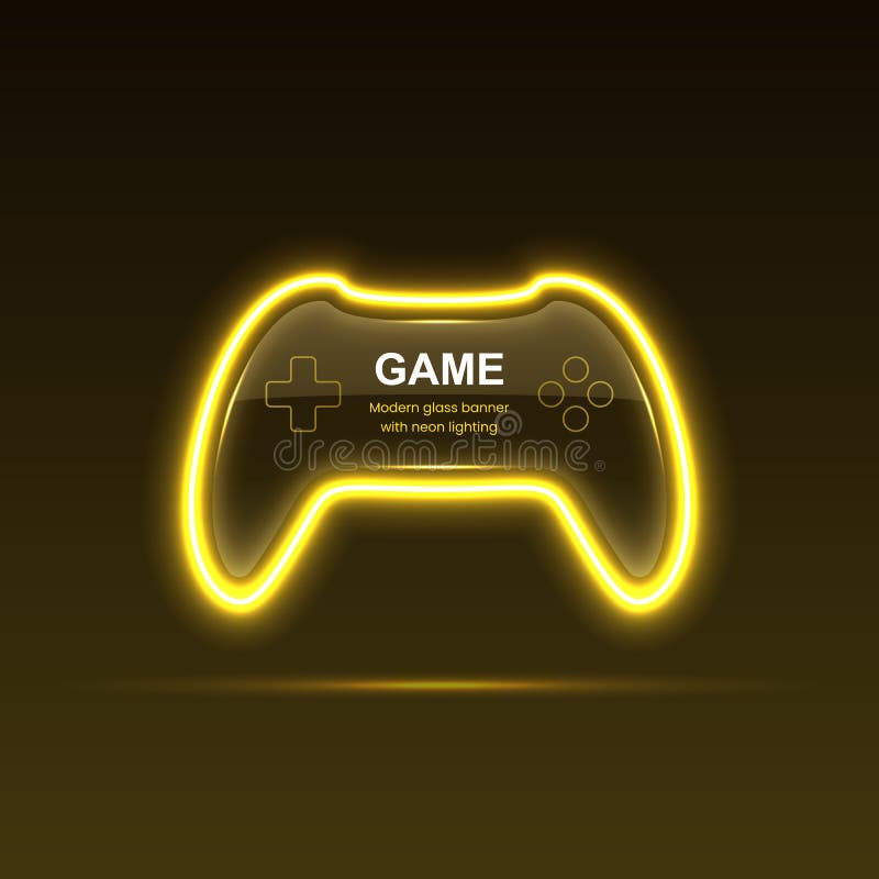 Neon Game Controller. Gaming Gamepad. Vector Eps10. Stock Vector ...