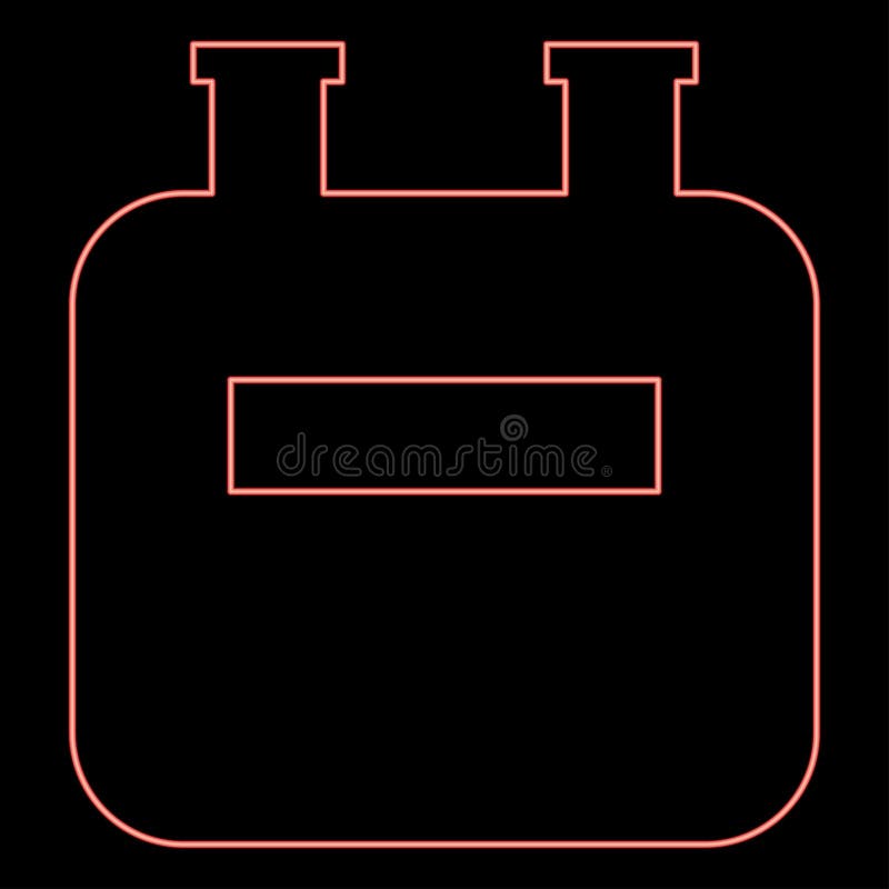 Neon Gas Meter Account Red Color Vector Illustration Image Flat Style Stock Vector