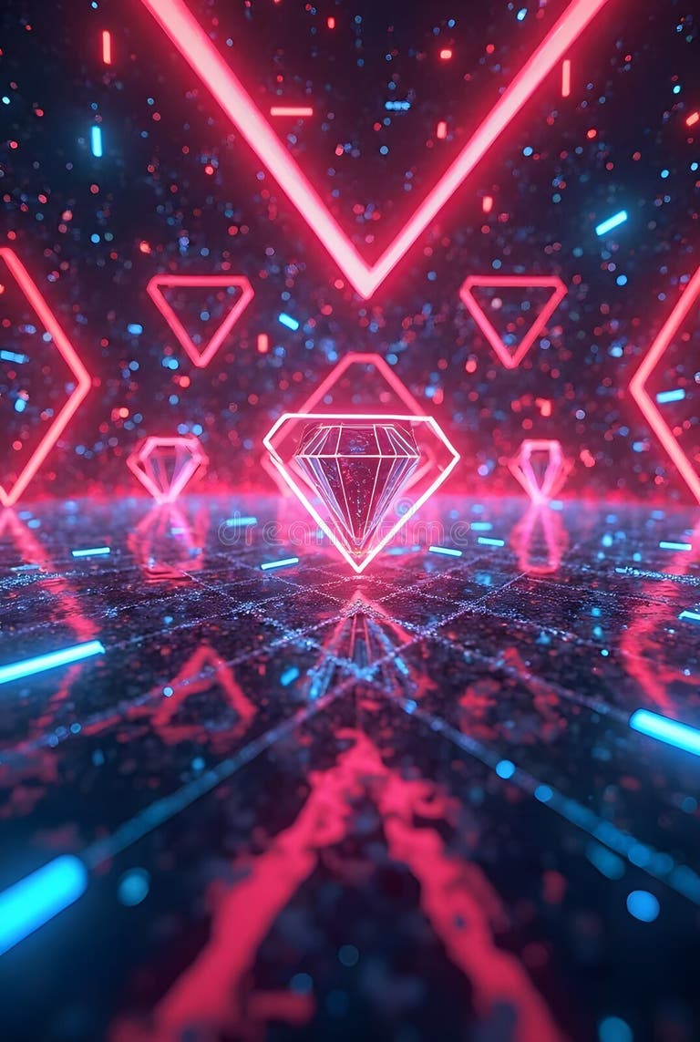 Geometric Neon Diamond Stock Illustrations – 13,800 Geometric Neon ...
