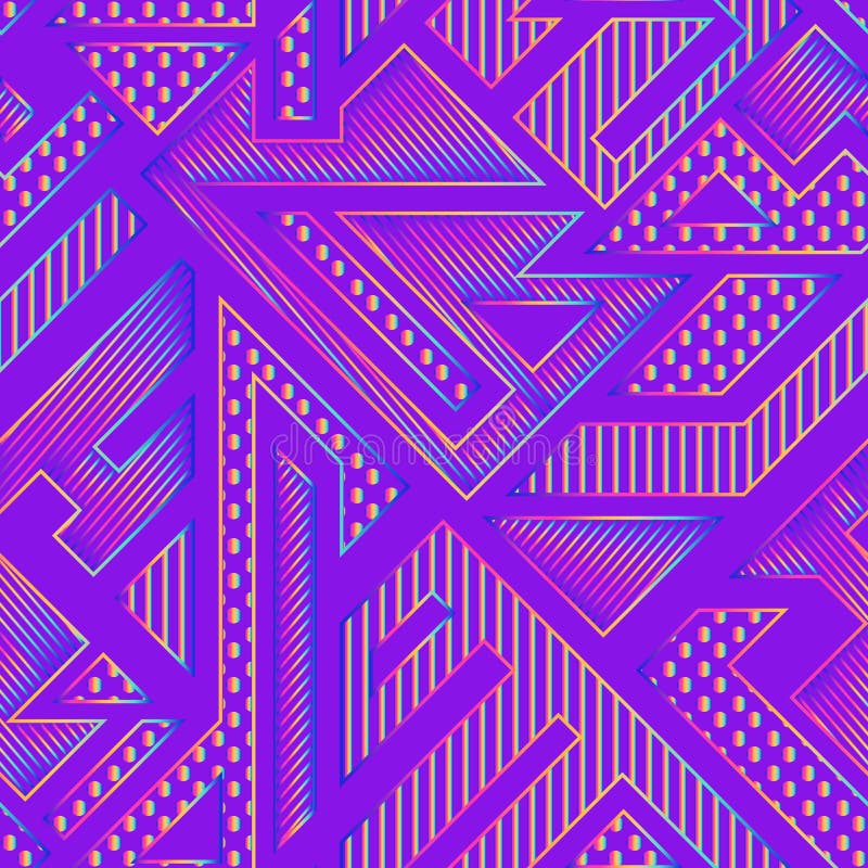 Neon Stripes Seamless Pattern Stock Vector - Illustration of color ...