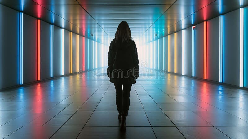 Neon Ghosts, Unveiling the Shadows of Mysterious Figures in Neon Light ...