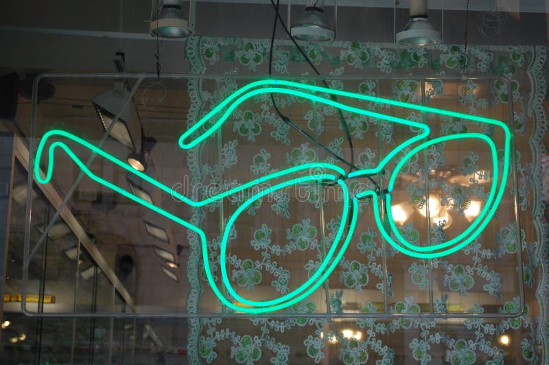 Neon Glasses stock image. Image of spectacles, test, frame - 20197355