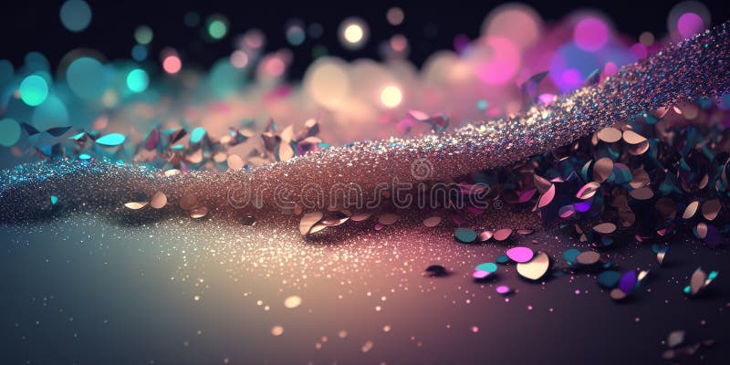 Neon Glitter Background Bokeh Light Fluorescent Stock Image - Image of ...