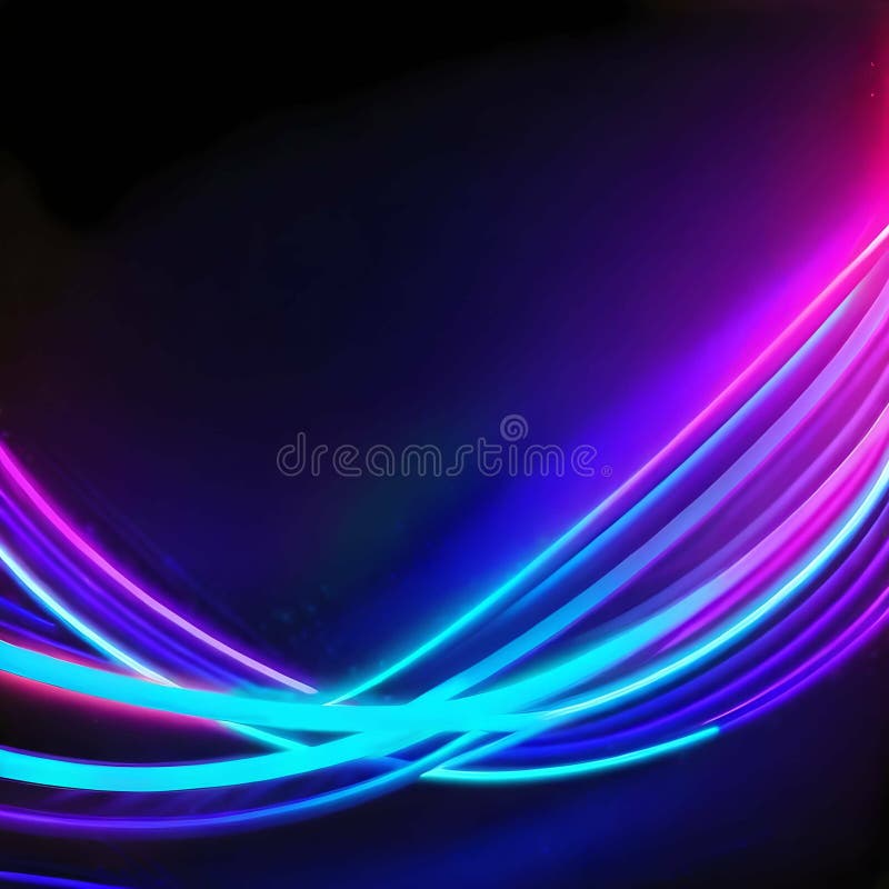 Neon Glow Abstract Blurred Background Light Effect Stock Illustration ...