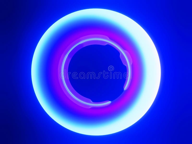 Neon glow 3d ring rende stock illustration. Illustration of glow ...