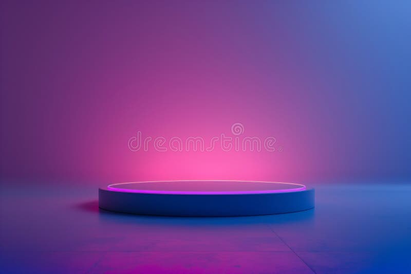Neon Glow Product Display stock photo. Image of stage - 313077996