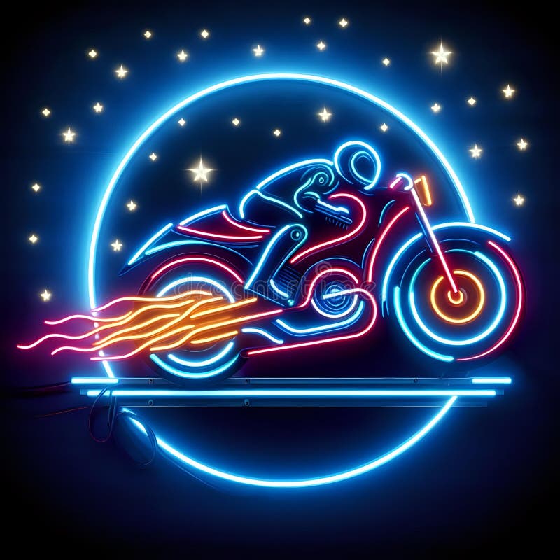 Neon Glow Rocket Launching into the Starry Night Stock Illustration ...