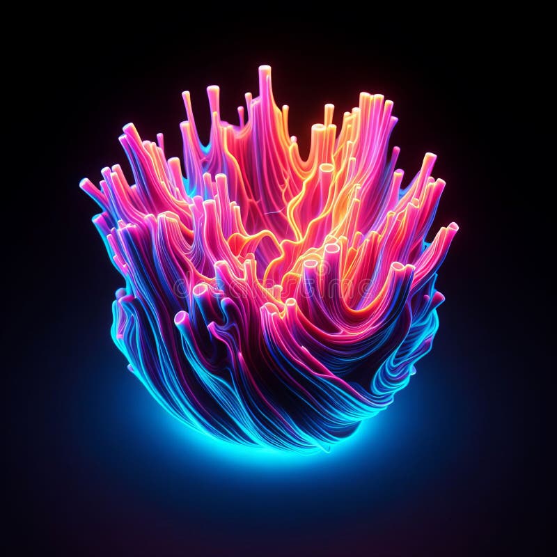 Neon Glow Shadow a Shadow Effect Combined with a Neon Glw Effec Stock ...