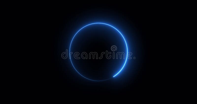 Neon Glowing Blue Animated Circle Preloader Icon Stock Footage - Video ...