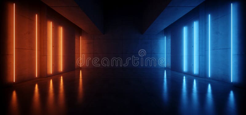 Neon Glowing Blue Orange Cyber Retro Sci Fi Futuristic Concrete Glossy ... Neon Glowing Blue Orange Cyber Retro Sci Fi Futuristic Concrete Glossy ...