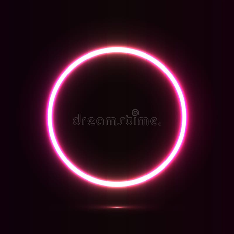 Neon Glowing Circle for Banner Illustrator Vector Stock Vector ...