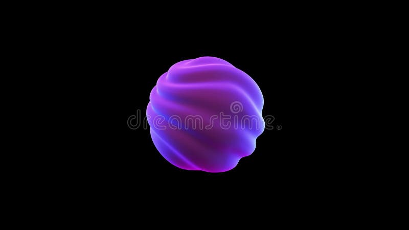 Neon Glowing 3D Sphere Pulsates, Spreading Sound Waves Stock Video ...