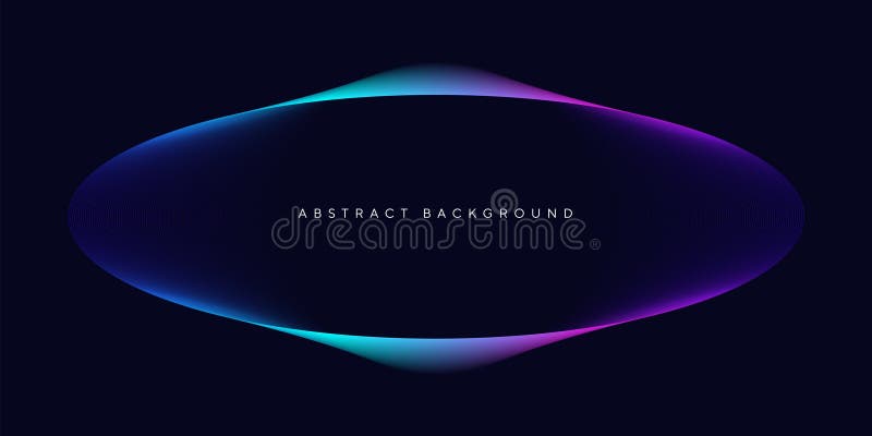 Neon Glowing Ellipse Round Curve Shape Stock Illustration ...
