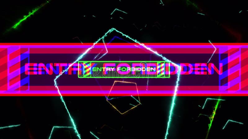 Entry Forbidden Glitch Art stock video. Video of animation - 333334625
