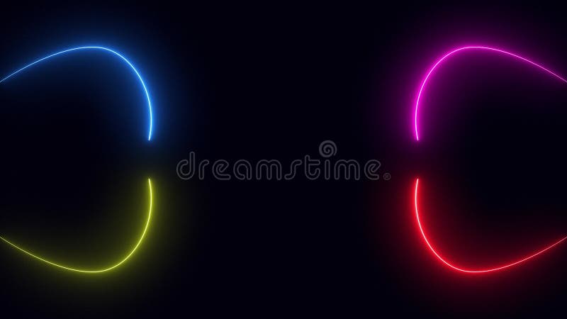 Neon Glowing Lines Moving in Random Directions. Saber Lines Moving ...