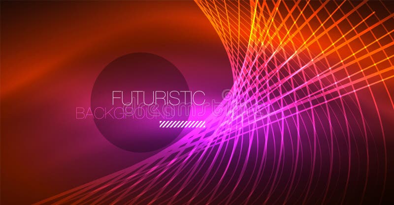 Neon Glowing Magic Background, Neon Banner, Night Sky Wallpaper. Magic ...