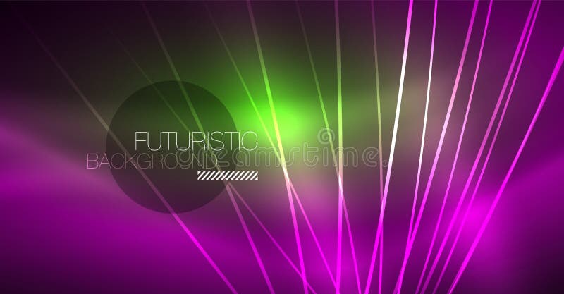 Neon Glowing Magic Background, Neon Banner, Night Sky Wallpaper. Magic ...