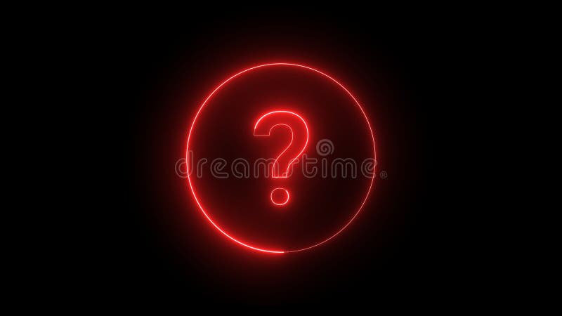 Neon Question Mark. stock footage. Video of curiosity - 378189566