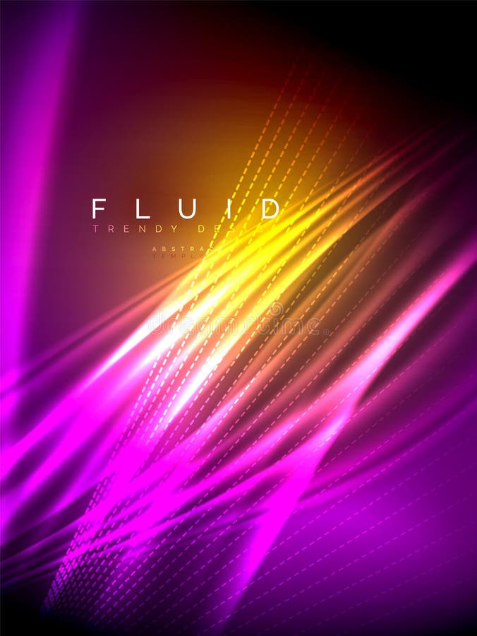 Neon Glowing Wave Magic Energy And Light Motion Background Vector