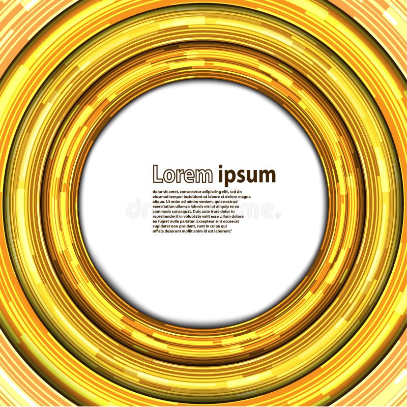 Neon Gold Circle Abstract Background Stock Vector - Illustration of ...