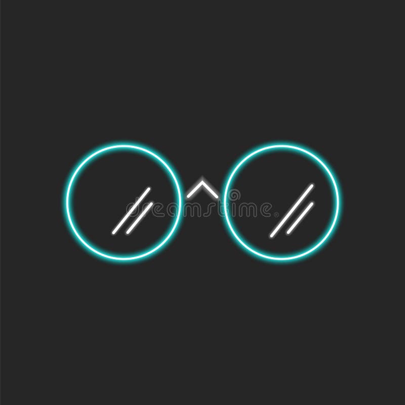 Neon Google Glass Illustration Icon Template Stock Vector ...