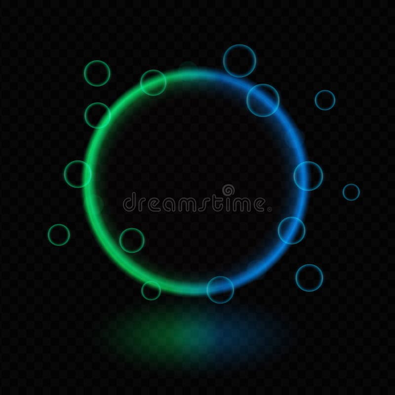 Neon Gradient Magic Circle. Glowing Multicolor Ring, Futuristic Light ...