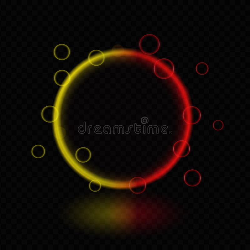 Neon Gradient Magic Circle. Glowing Multicolor Ring, Futuristic Light ...
