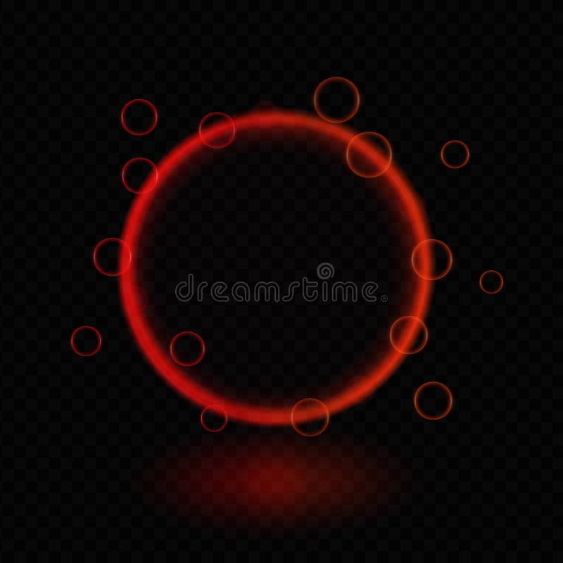 Neon Gradient Magic Circle. Glowing Multicolor Ring, Futuristic Light ...