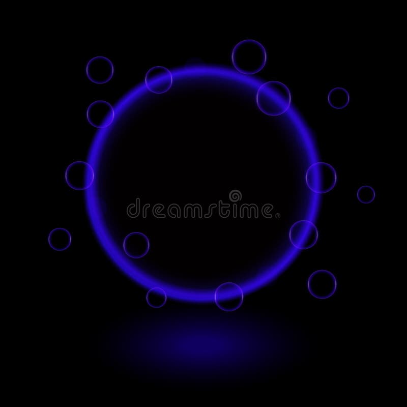 Neon Gradient Magic Circle. Glowing Multicolor Ring, Futuristic Light ...
