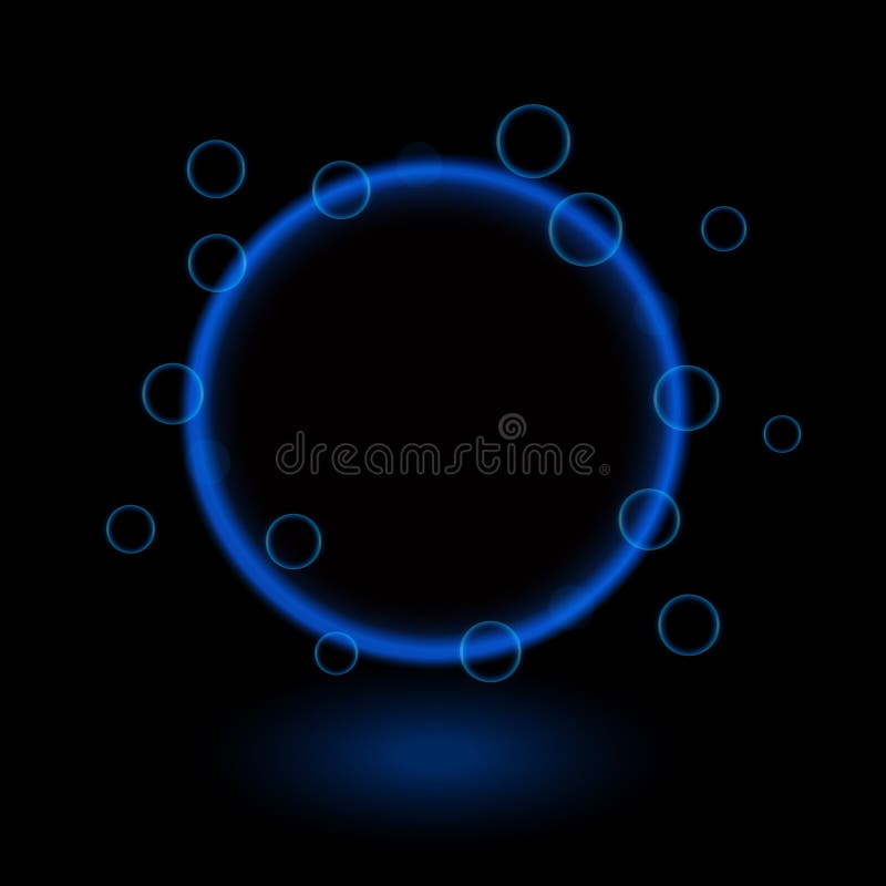 Neon Gradient Magic Circle. Glowing Multicolor Ring, Futuristic Light ...
