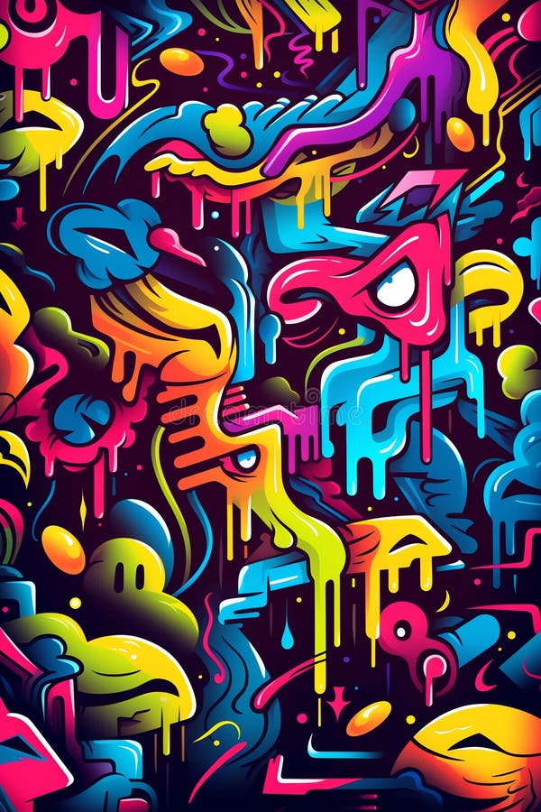 90s Neon Graffiti Stock Illustrations – 477 90s Neon Graffiti Stock ...