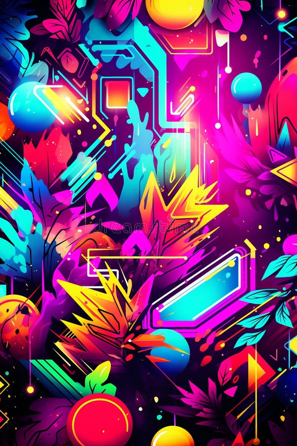 90s Neon Graffiti Stock Illustrations – 420 90s Neon Graffiti Stock ...