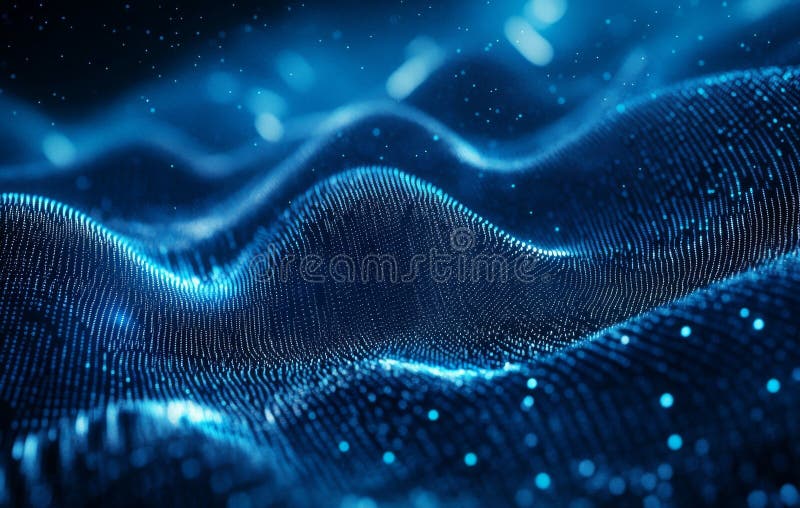 This Neon Graphic Represents a Futuristic Technology Electron Energy ...