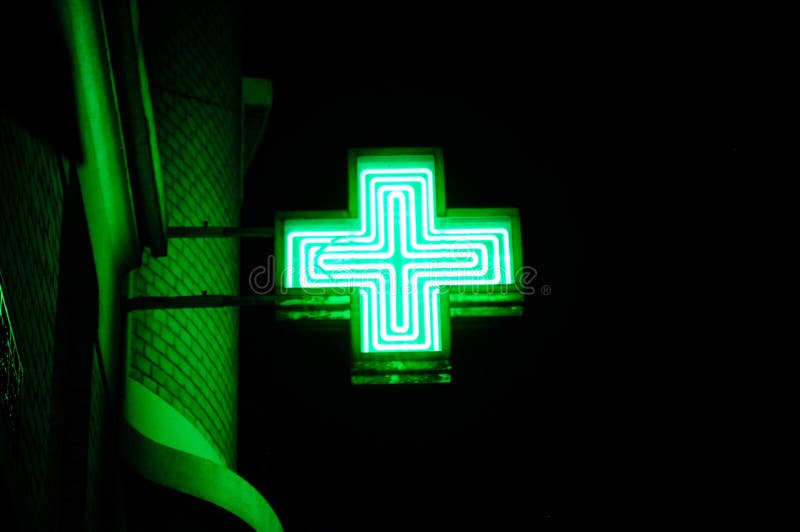 Neon green cross stock photo. Image of dark, neon, health - 7760632
