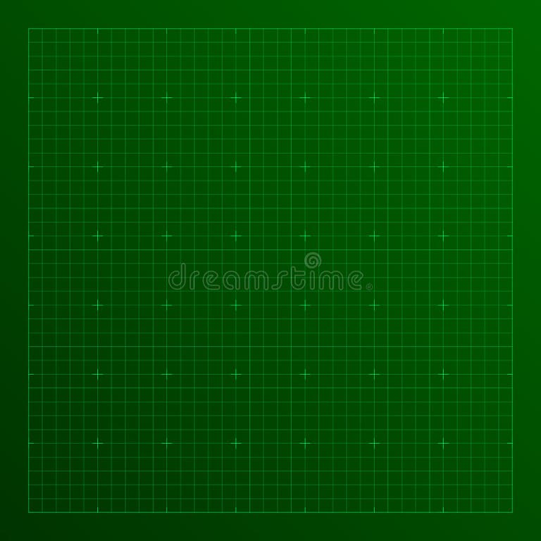 Neon Green Digital Blueprint Background with a Bright Grid. Vector ...